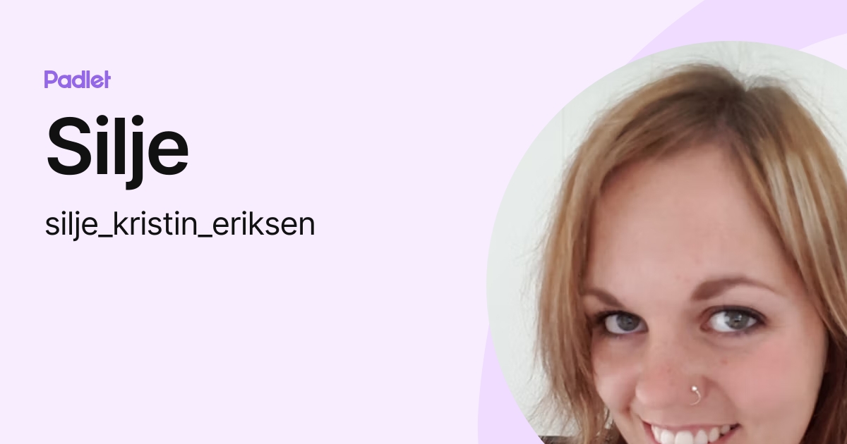 Silje (silje_kristin_eriksen) profile | Padlet