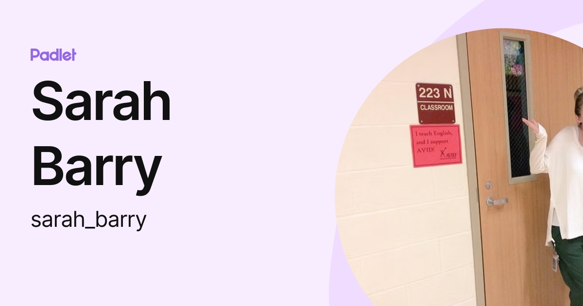 Sarah Barry (sarah_barry) profile | Padlet