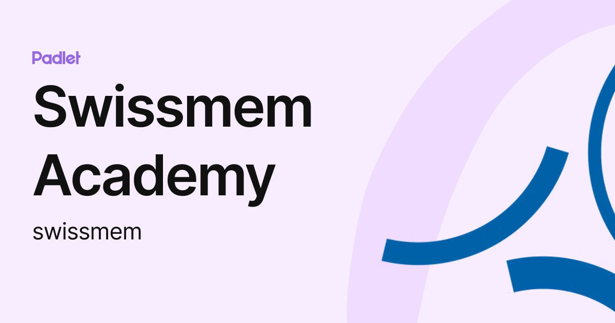 Swissmem Academy (swissmem) profile | Padlet