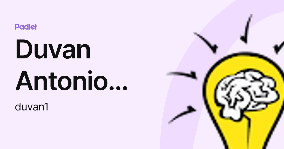 Duvan Antonio Cardona Gallego (duvan1) profile | Padlet