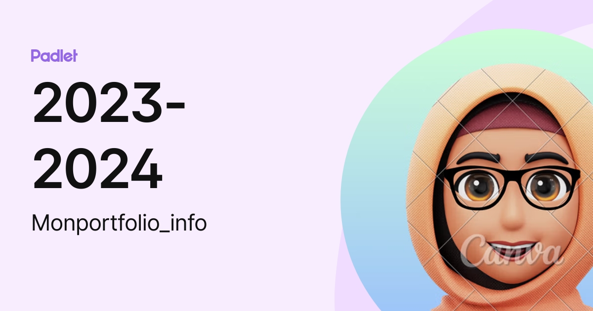 2023-2024 (Monportfolio_info) profile | Padlet