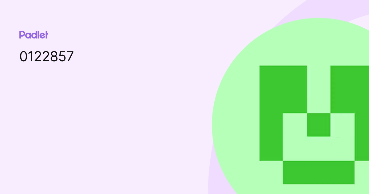 0122857 profile | Padlet