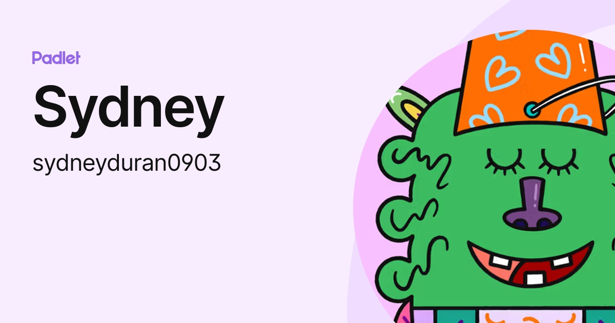 Sydney (sydneyduran0903) profile | Padlet