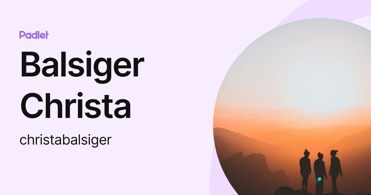 Balsiger Christa (christabalsiger) profile | Padlet