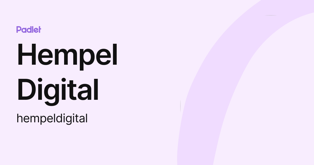 Hempel Digital (hempeldigital) profile | Padlet