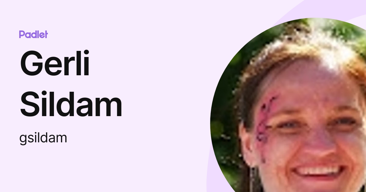 Gerli Sildam (gsildam) profile | Padlet