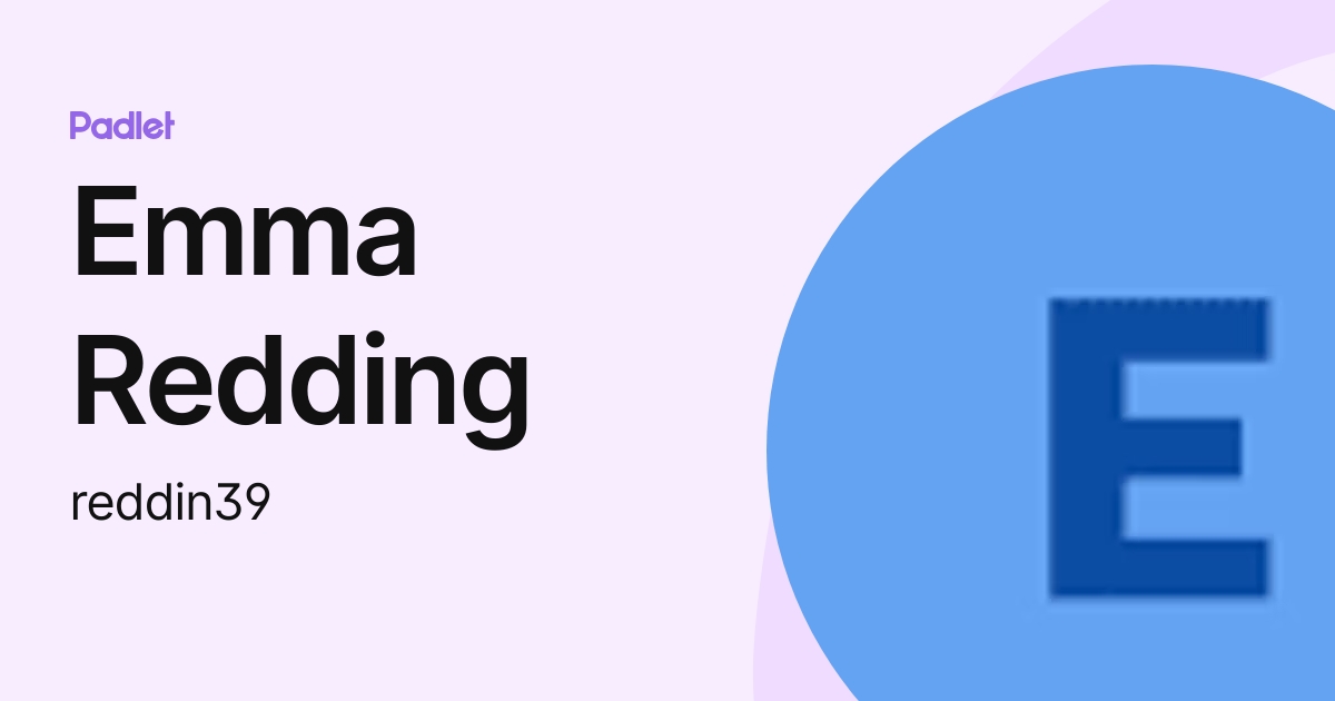 Emma Redding (reddin39) profile | Padlet