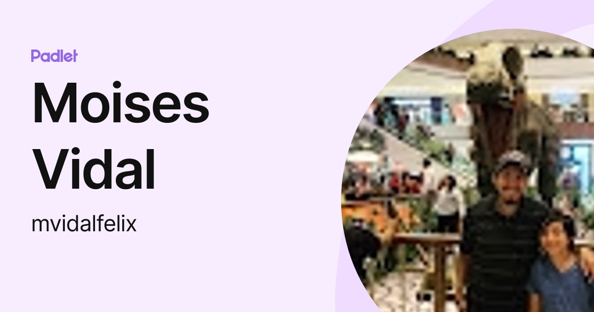 Moises Vidal (mvidalfelix) profile | Padlet