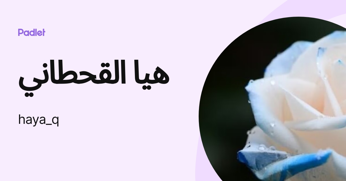 هيا القحطاني (haya_q) profile | Padlet