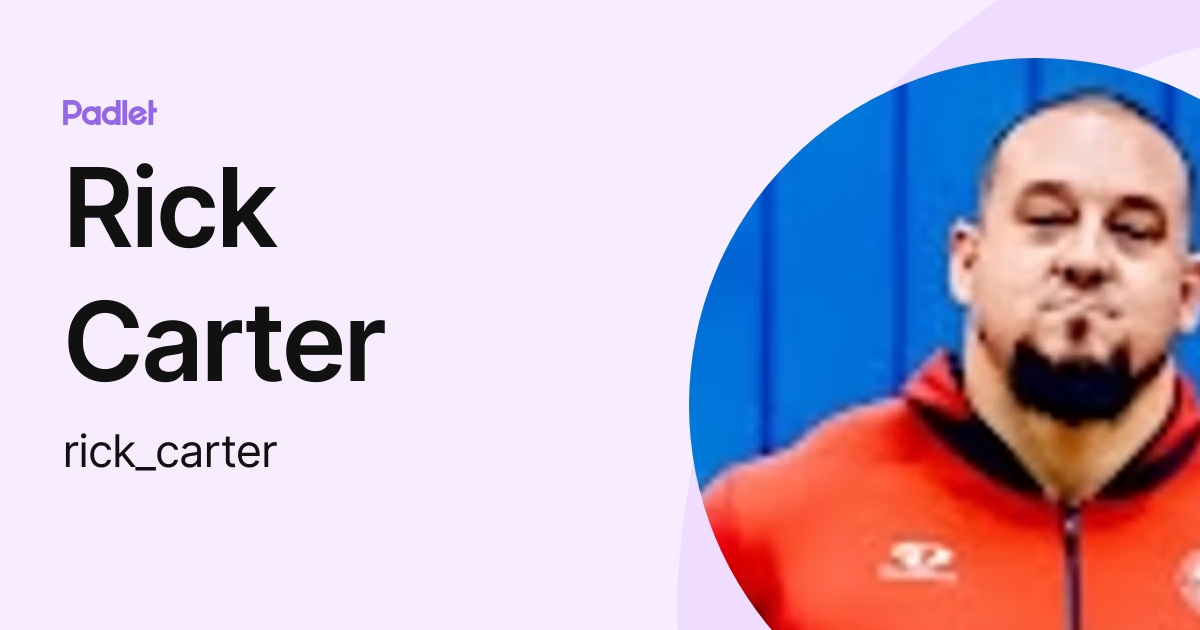 Rick Carter (rick_carter) profile | Padlet