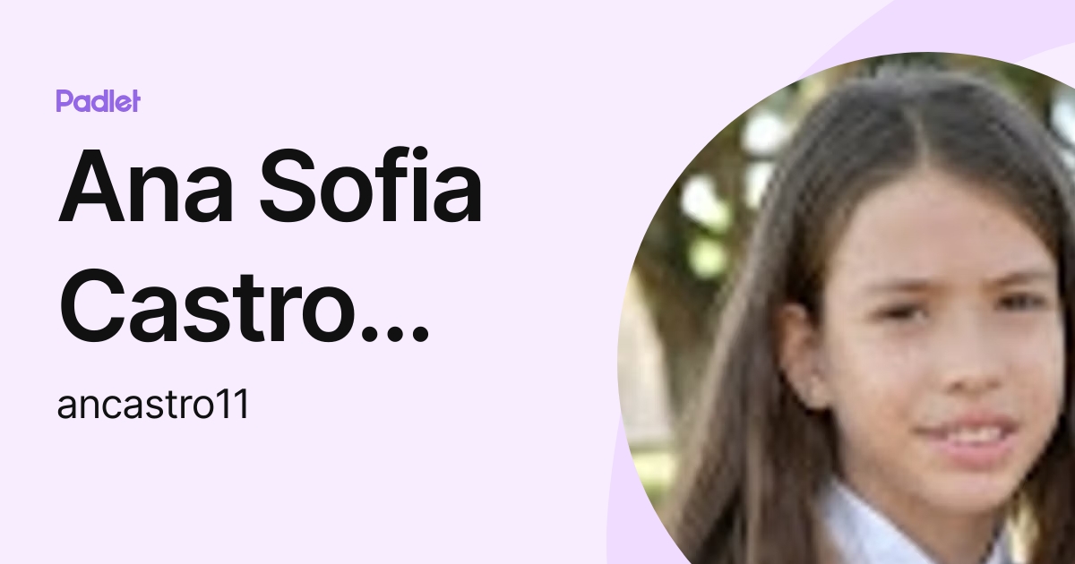 Ana Sofia Castro Callejas (ancastro11) profile | Padlet