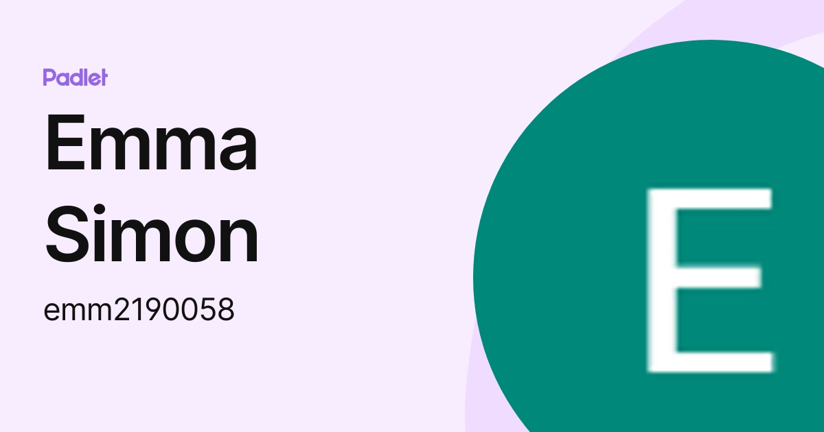 Emma Simon (emm2190058) profile | Padlet