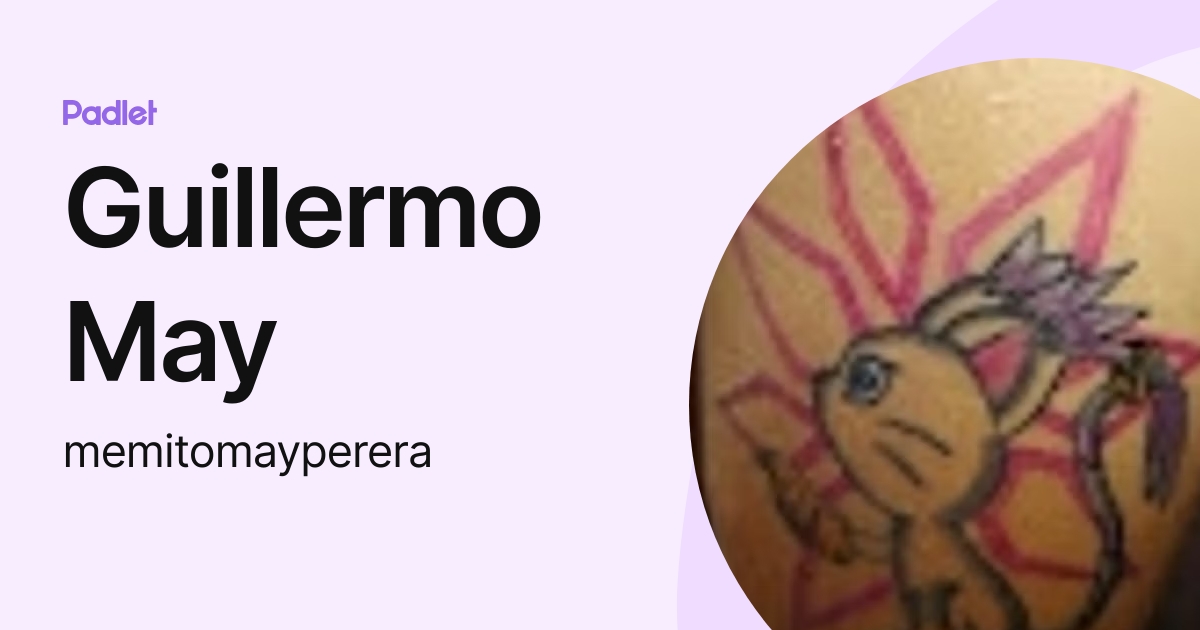 Guillermo May (memitomayperera) profile | Padlet