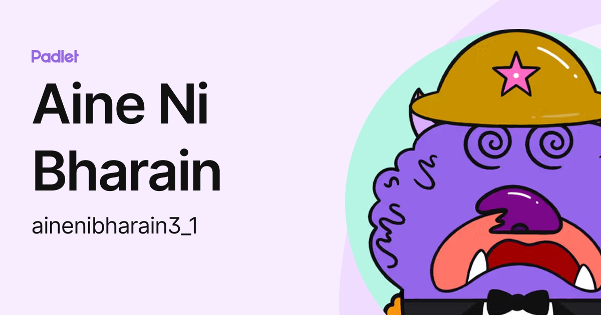 Aine Ni Bharain (ainenibharain) profile | Padlet
