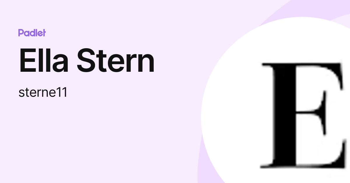 Ella Stern (sterne1_2) profile | Padlet