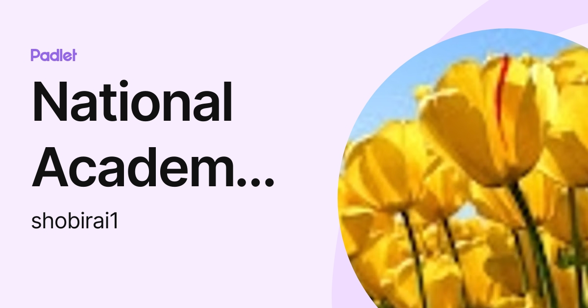 National Academy For Learning (shobirai1) profile | Padlet