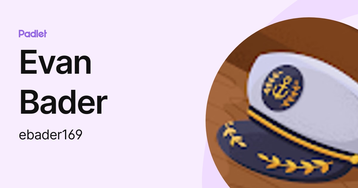Evan Bader (ebader169) profile | Padlet
