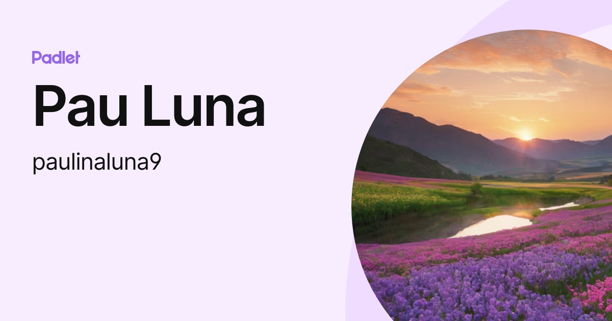 Pau Luna (paulinaluna9) profile | Padlet