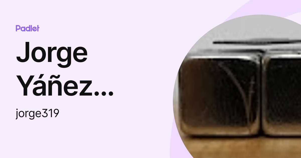 Jorge Yáñez González (jorge319) profile | Padlet
