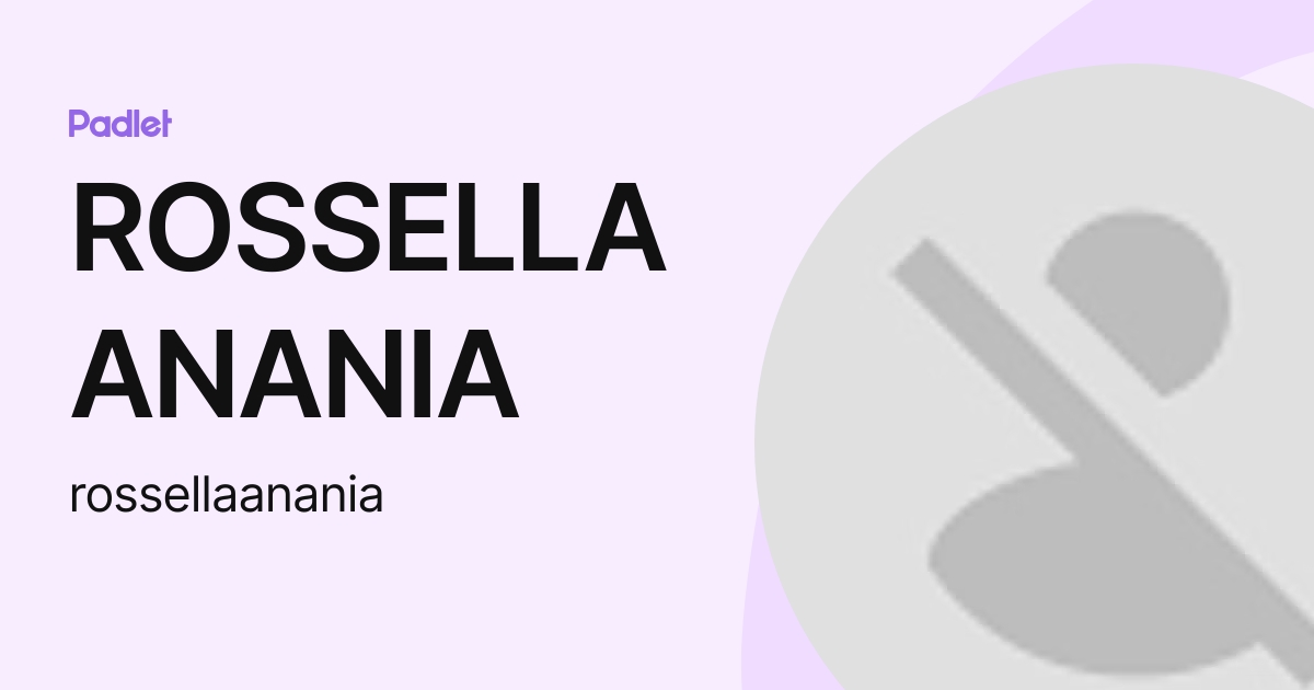 Rossella Anania Rossellaanania Profile Padlet