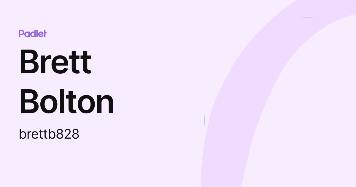 Brett Bolton (brettb828) profile | Padlet