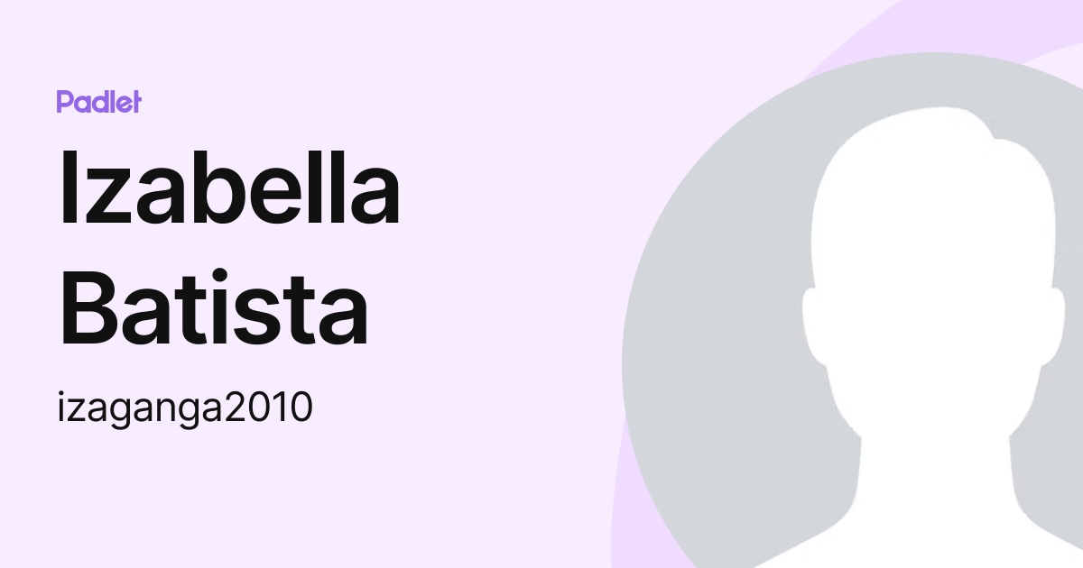 Izabella Batista (izaganga2010) profile | Padlet
