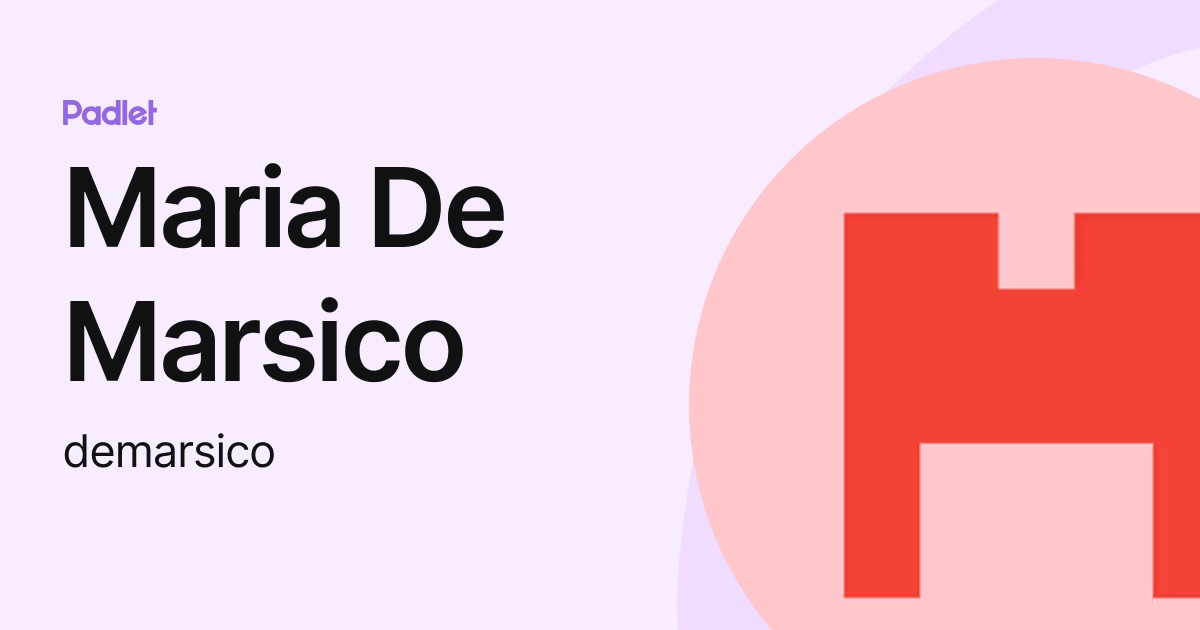 Maria De Marsico (demarsico) profile | Padlet