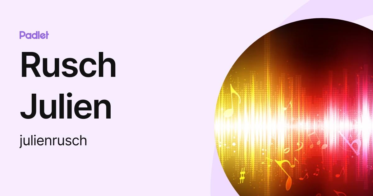Rusch Julien (julienrusch) profile | Padlet