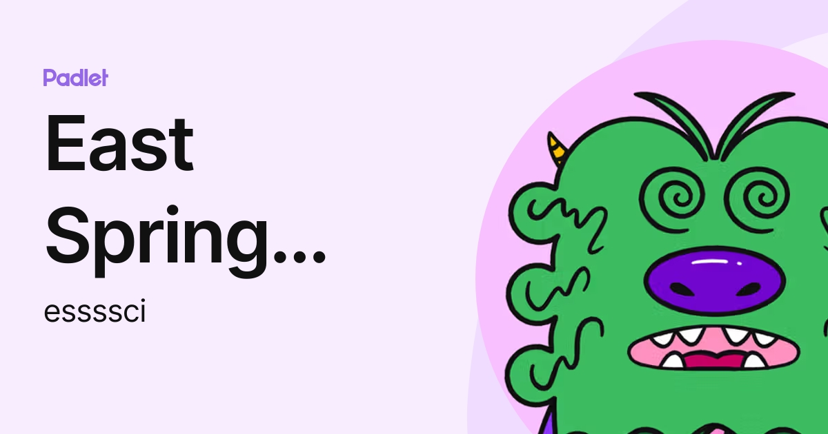 East Spring Secondary School Science Department (essssci) profile | Padlet