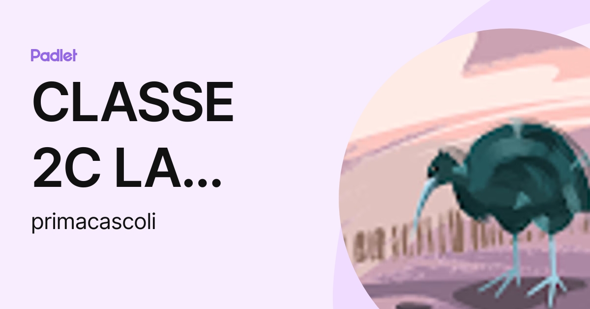 CLASSE 2C LA MIGLIORE (primacascoli) profile | Padlet