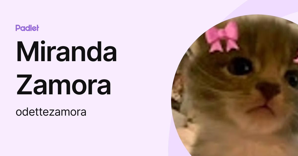 Miranda Zamora (odettezamora) profile | Padlet
