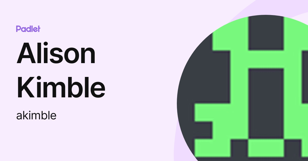 Alison Kimble (akimble) profile | Padlet