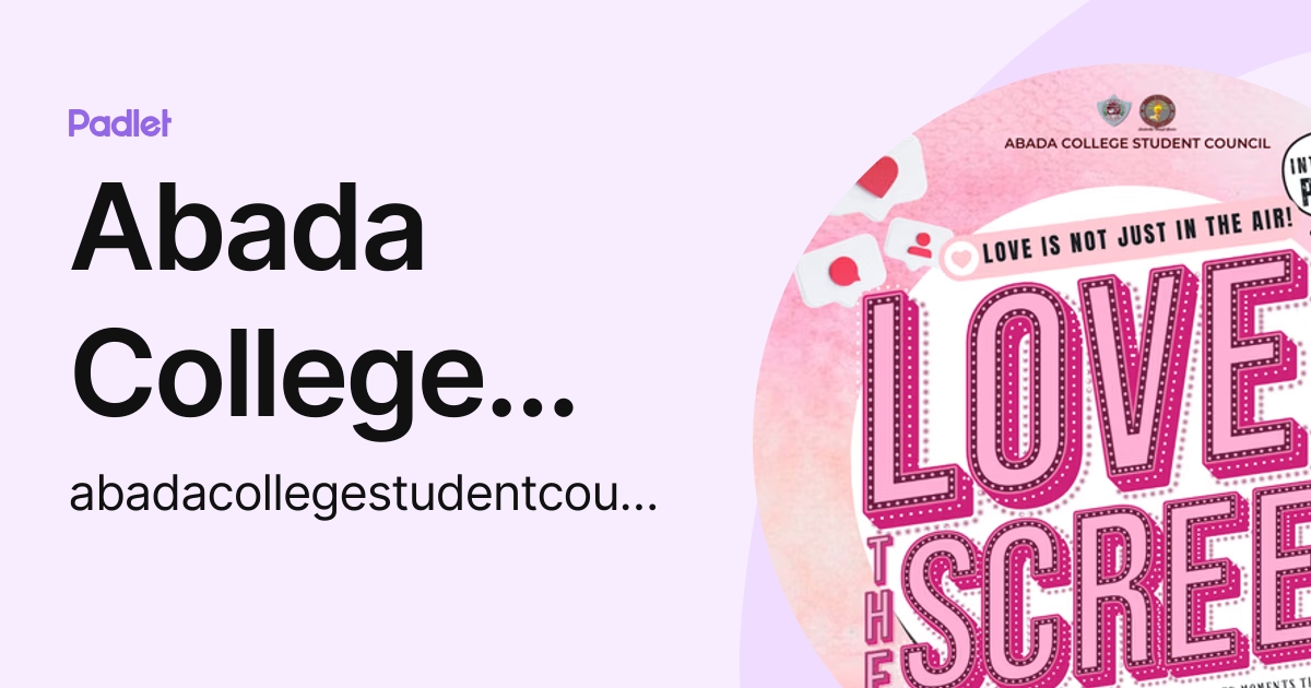 Abada College Student Council (abadacollegestudentcouncil) profile | Padlet