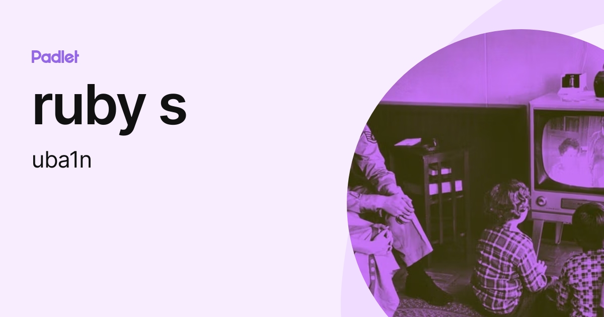 ruby s (uba1n) profile | Padlet