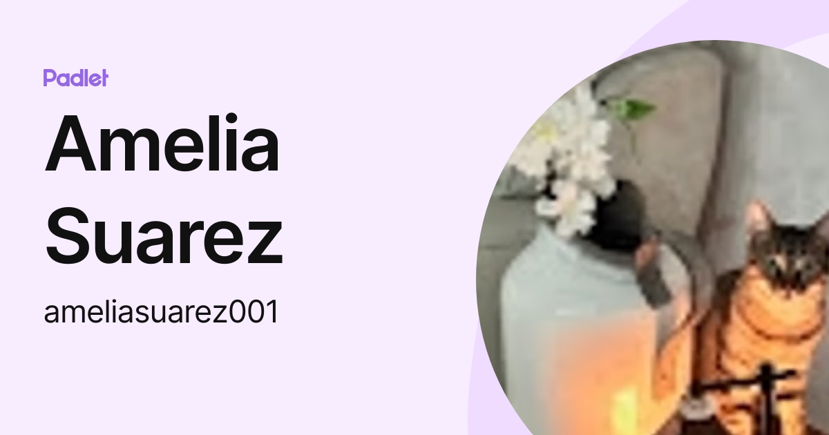 Amelia Suarez (ameliasuarez001) profile | Padlet