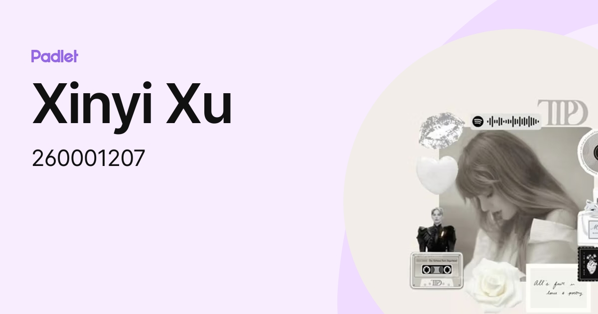 Xinyi Xu (260001207) profile | Padlet