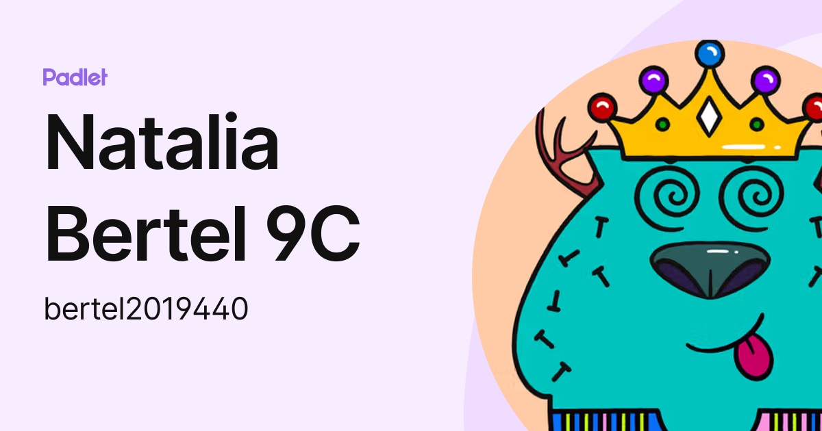 Natalia Bertel 9C (bertel2019440) profile | Padlet