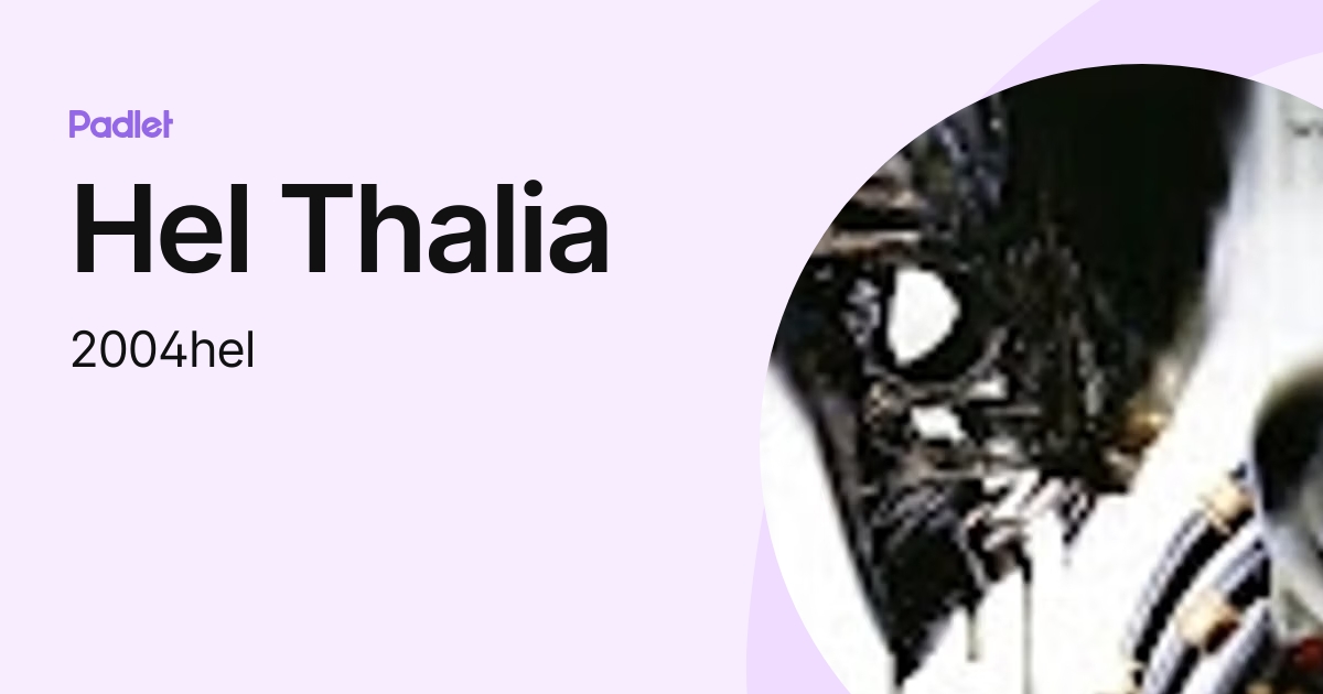 Hel Thalia (2004hel) profile | Padlet