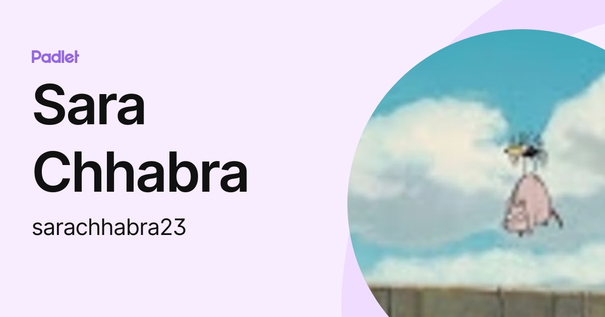 Sara Chhabra (sarachhabra23) profile | Padlet