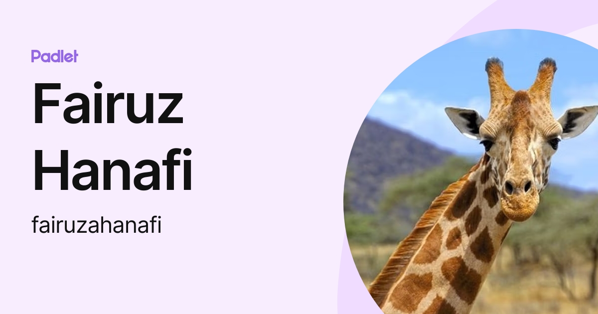 Fairuz Hanafi (fairuzahanafi) profile | Padlet
