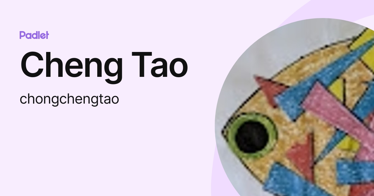 Cheng Tao Chongchengtao Profile Padlet