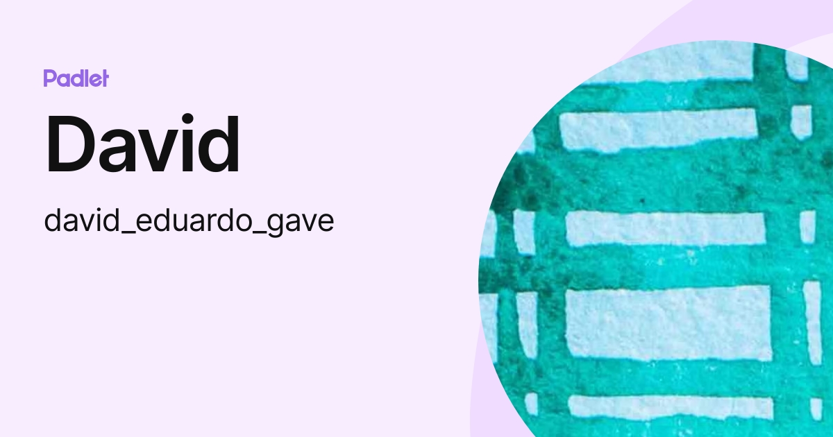 David (david_eduardo_gave) profile | Padlet