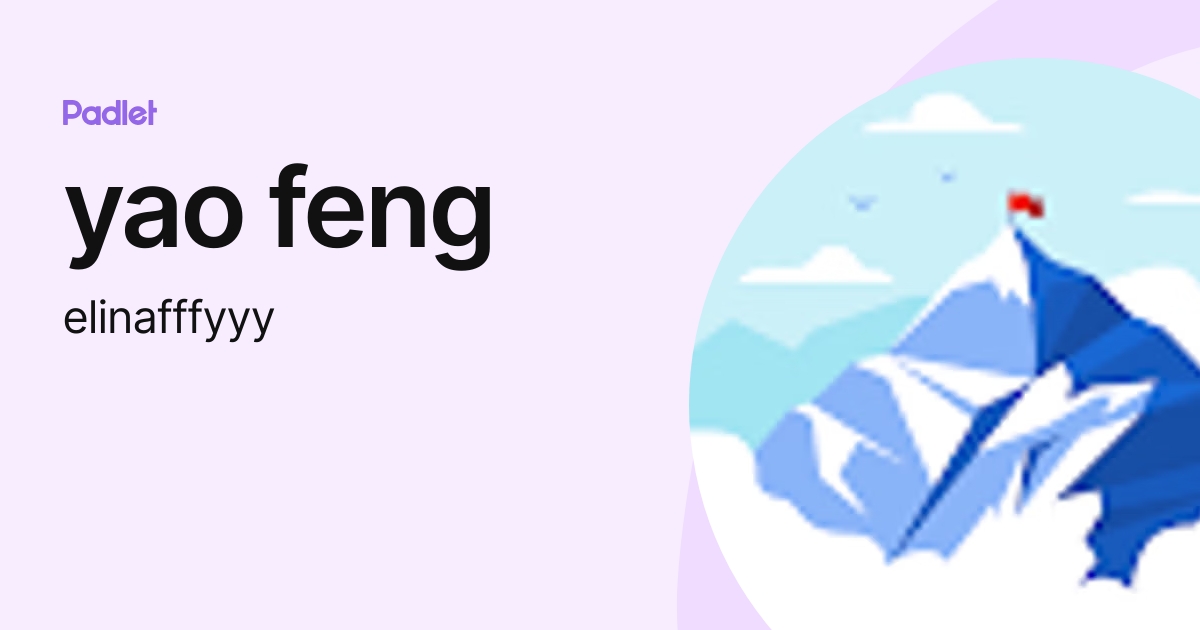 yao feng (elinafffyyy) profile | Padlet