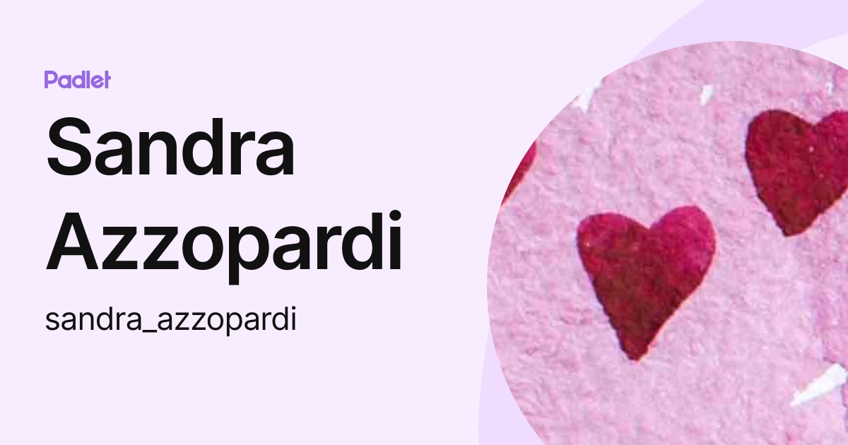 Sandra Azzopardi (sandra_azzopardi) profile | Padlet