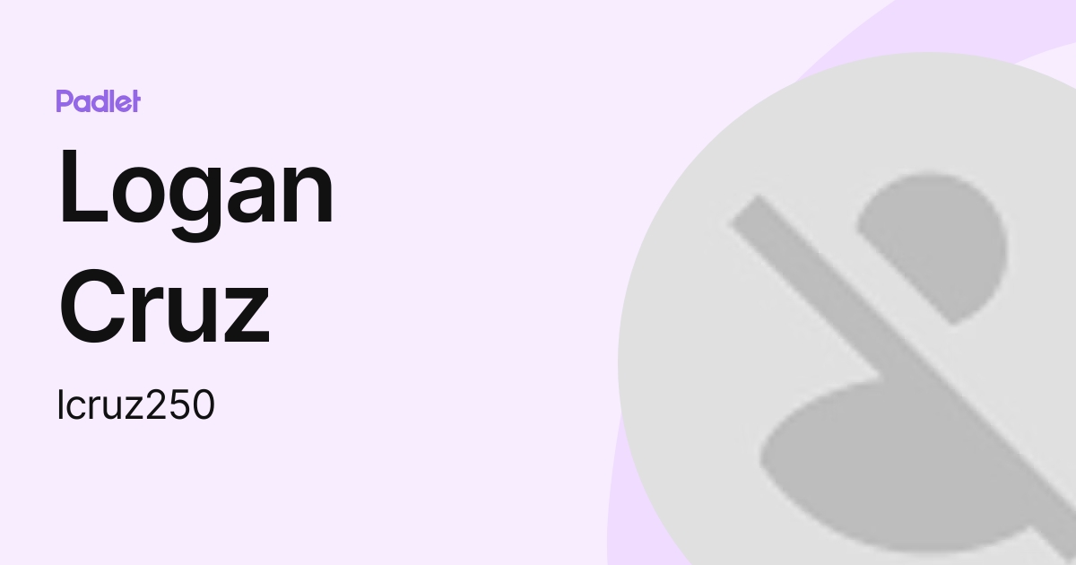 Logan Cruz (lcruz250) profile | Padlet