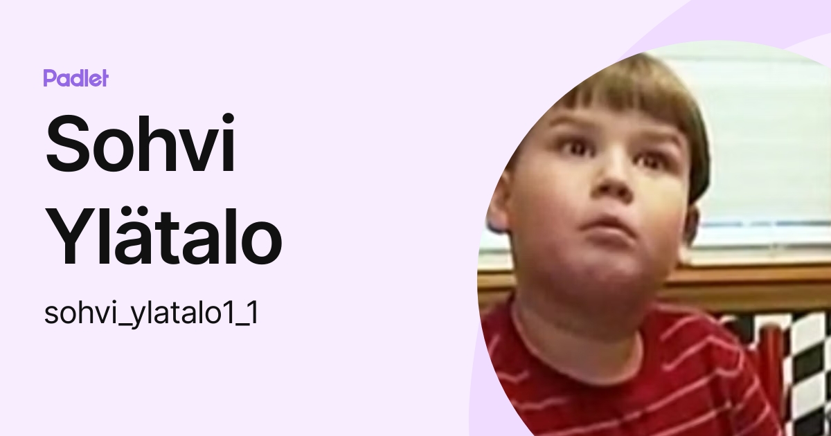 Sohvi Ylätalo (sode) profile | Padlet