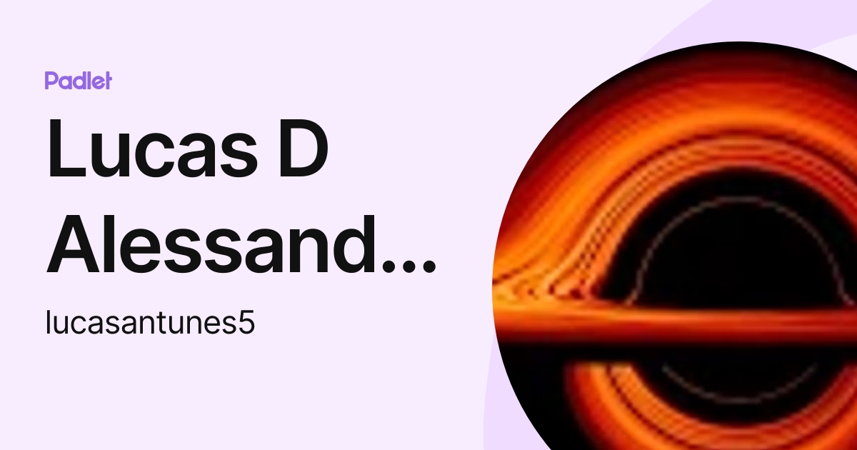 Lucas D Alessandro Antunes (lucasantunes5) profile | Padlet