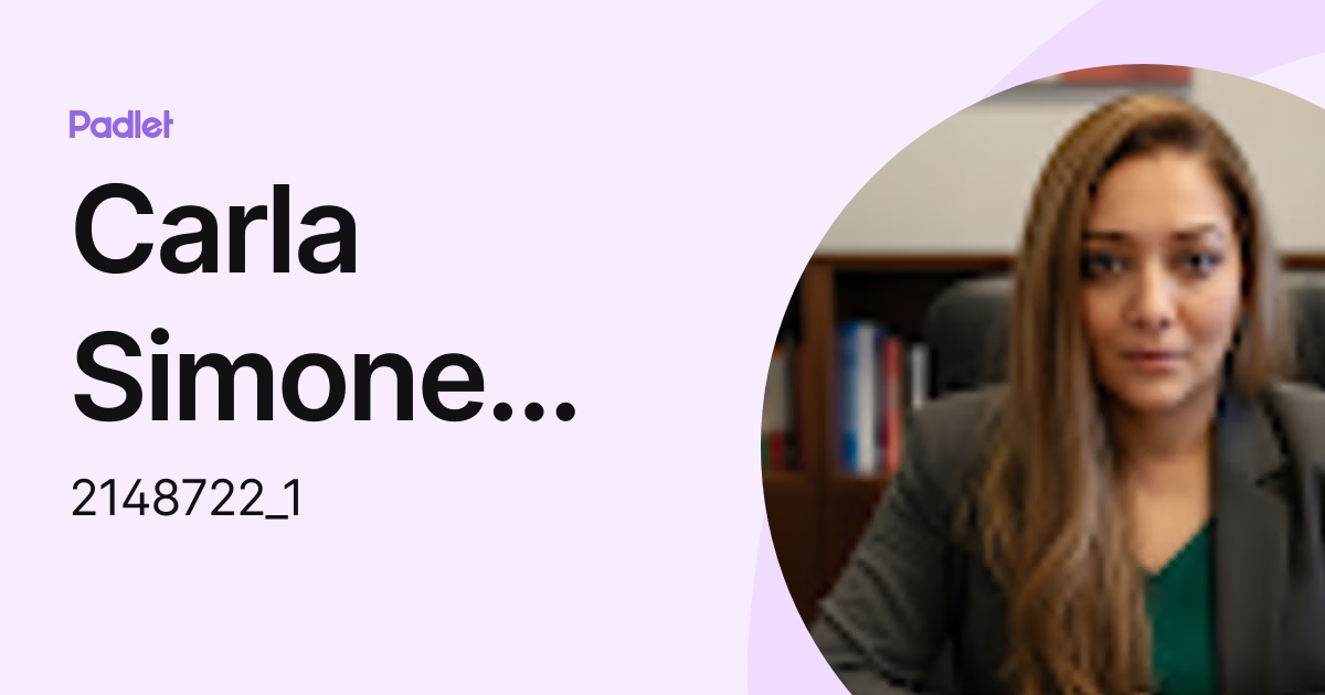 Carla Simone Castro (2148722_1) profile | Padlet