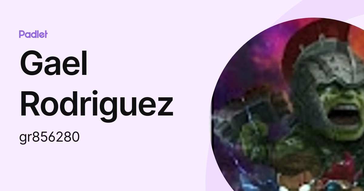 Gael Rodriguez (gr856280) profile | Padlet