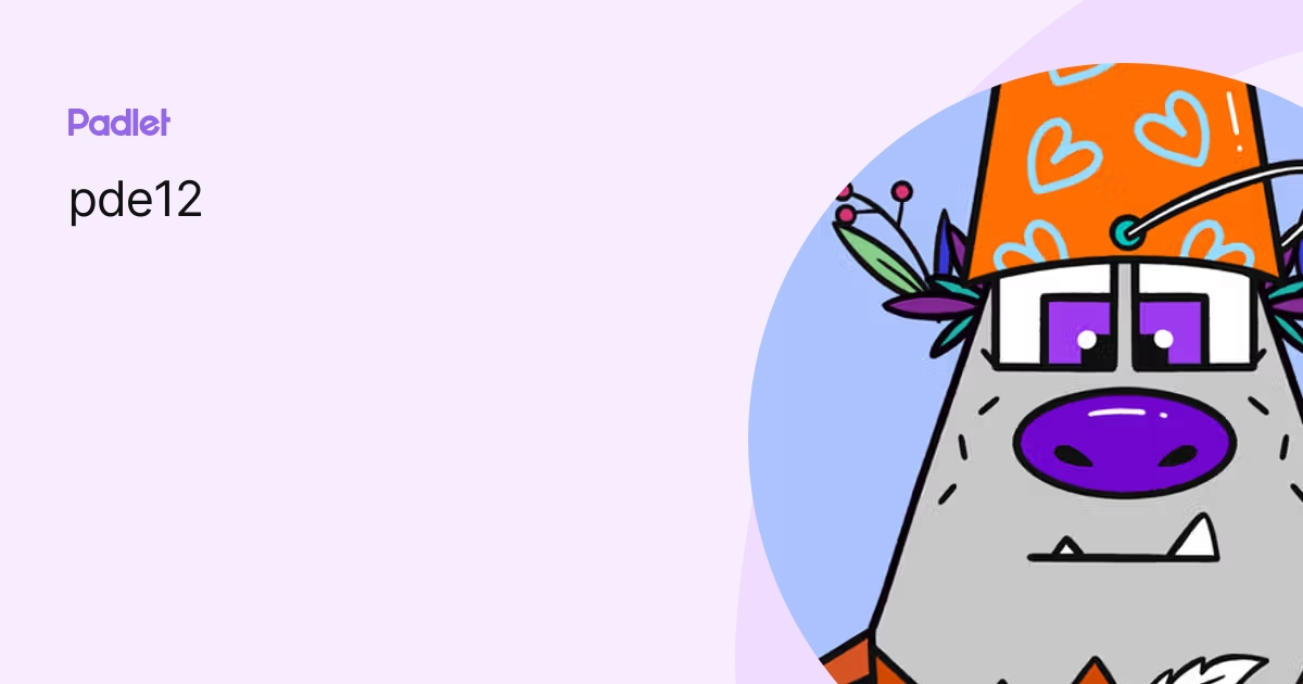 pde12 profile | Padlet